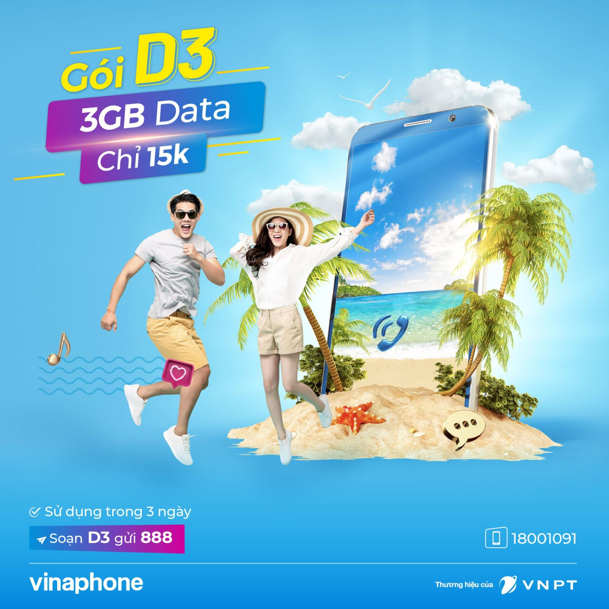 3 Gói data VinaPhone 5000 đồng/ngày - Lướt mạng thả ga chỉ với 5K