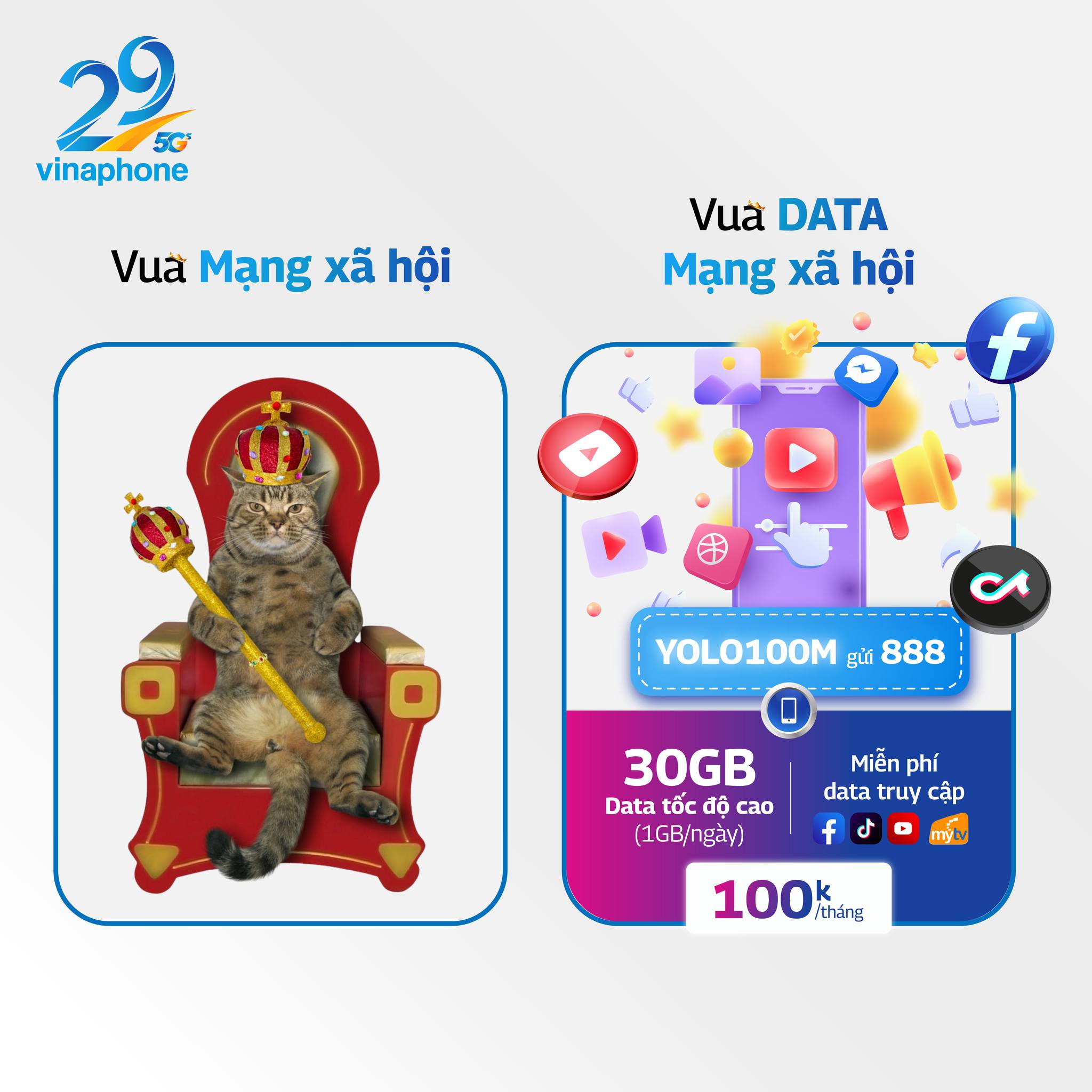 YOLO100M, SODA125, SODA155: Khám Phá Bộ Gói Cước VinaPhone "Cháy" Nhất Cho Gen Z